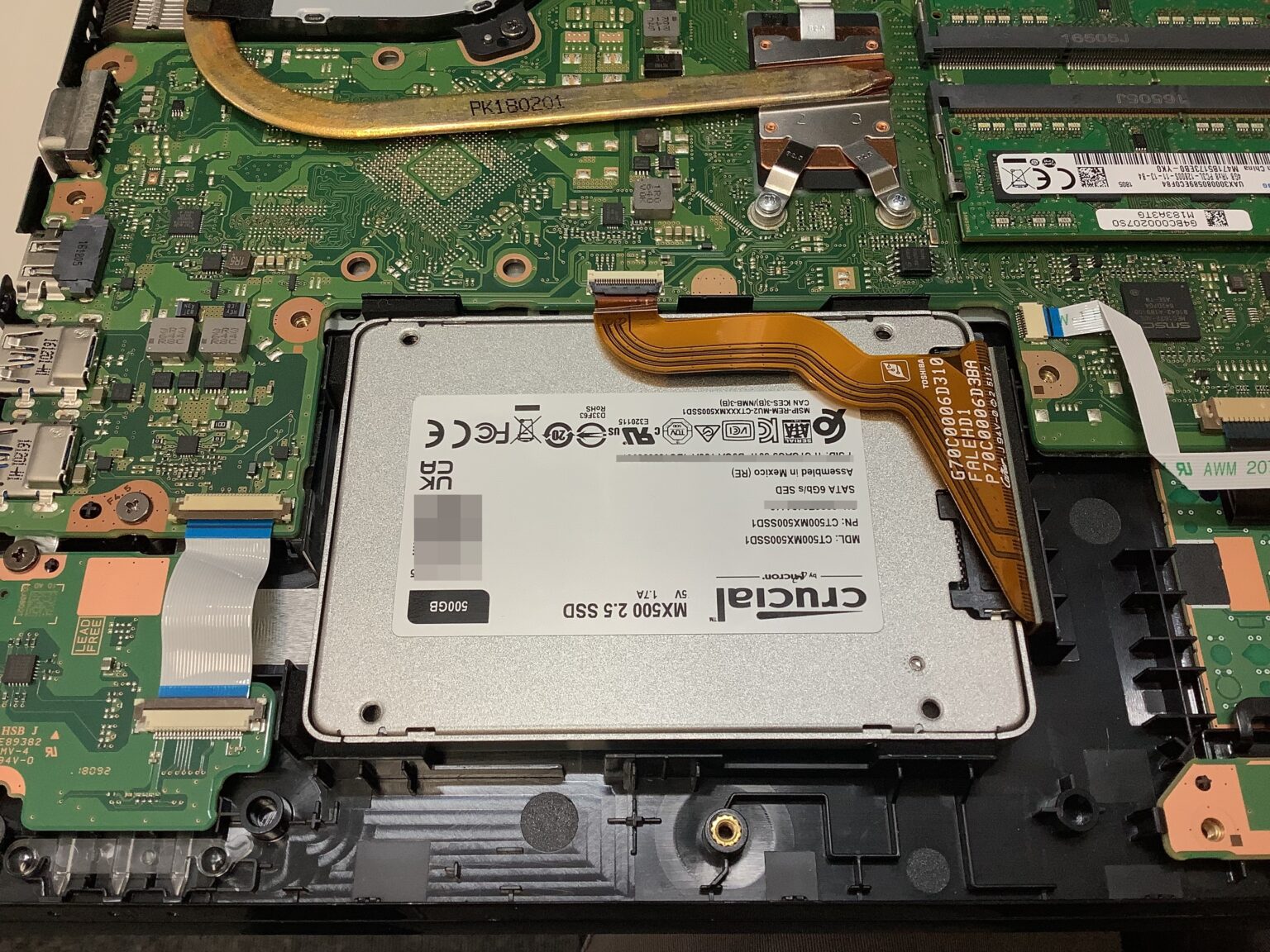 TOSHIBA dynabook B65/D HDDからSSDに換装 | データSOS